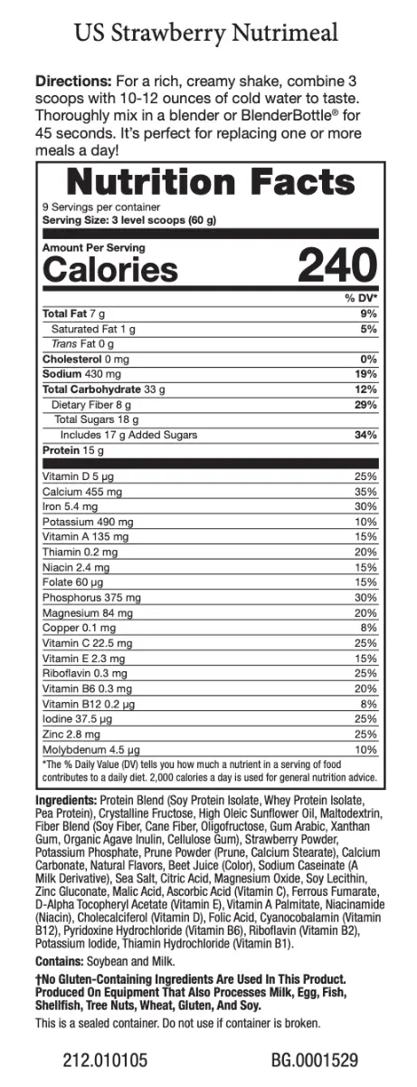 Buy USANA New Wild Strawberry Nutrimeal