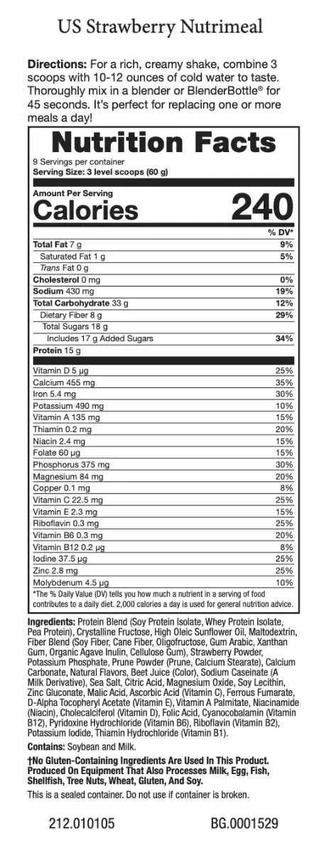 Strawberry Nutrimeal Pouches - 28 Pk
