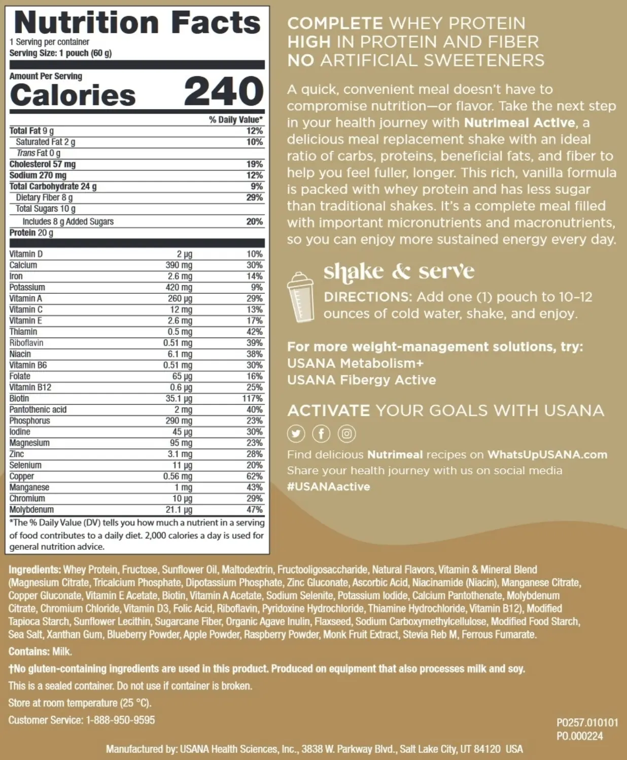 USANA Whey Chocolate Gusset